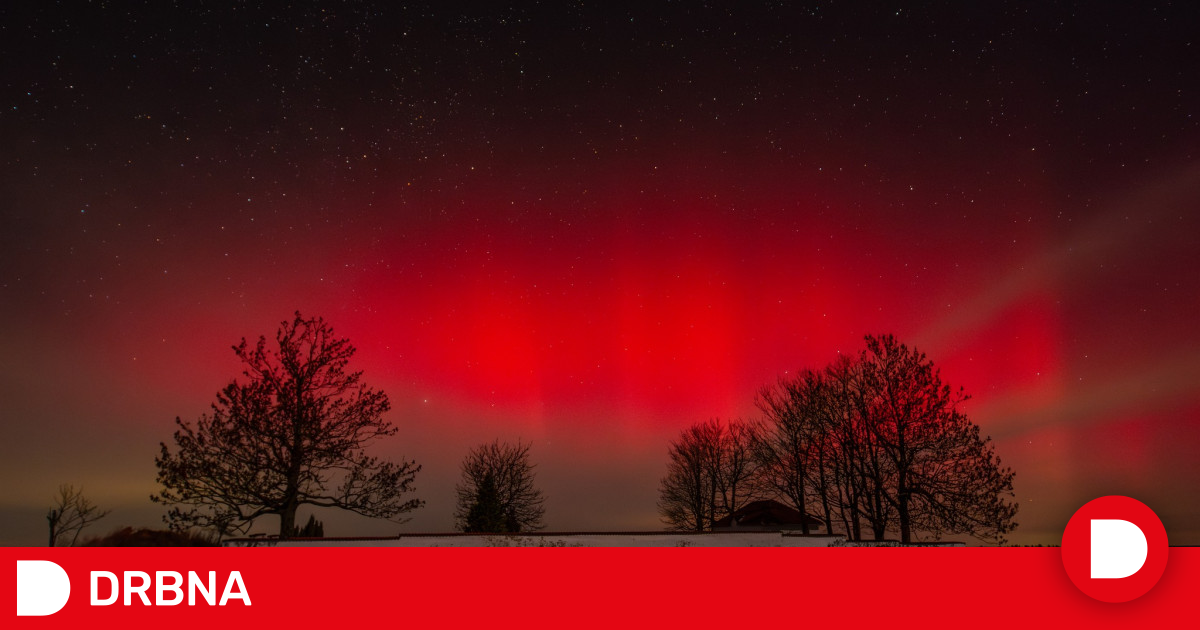 Nevšední podívaná. Polární záře nad Krušnými horami zaujala nejen fotografy